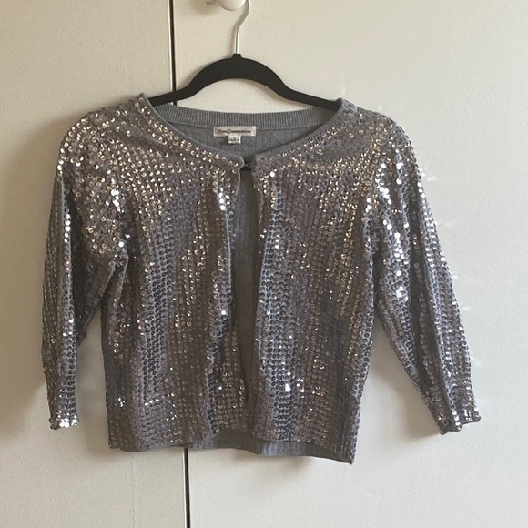 Sweaters | Silver Sequin Cardigan | Poshmark